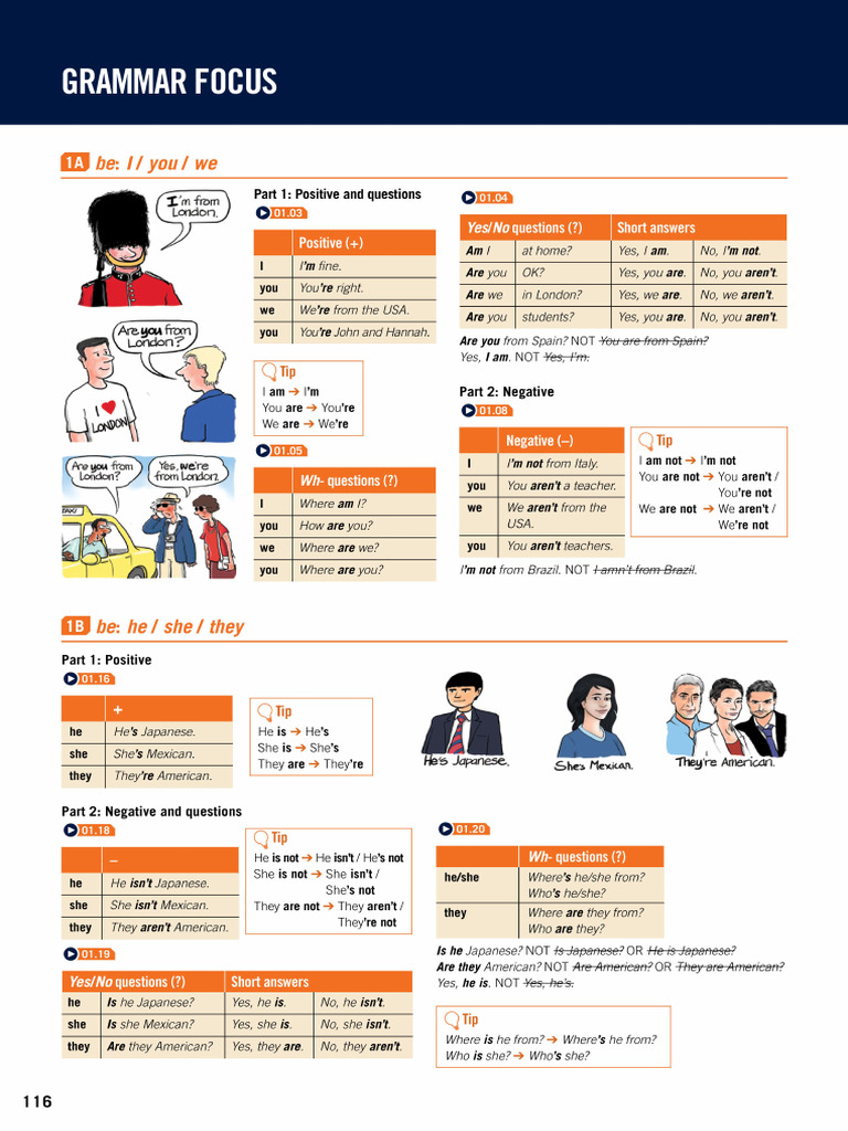 Lesson #1 - Grammar A1 | PDF