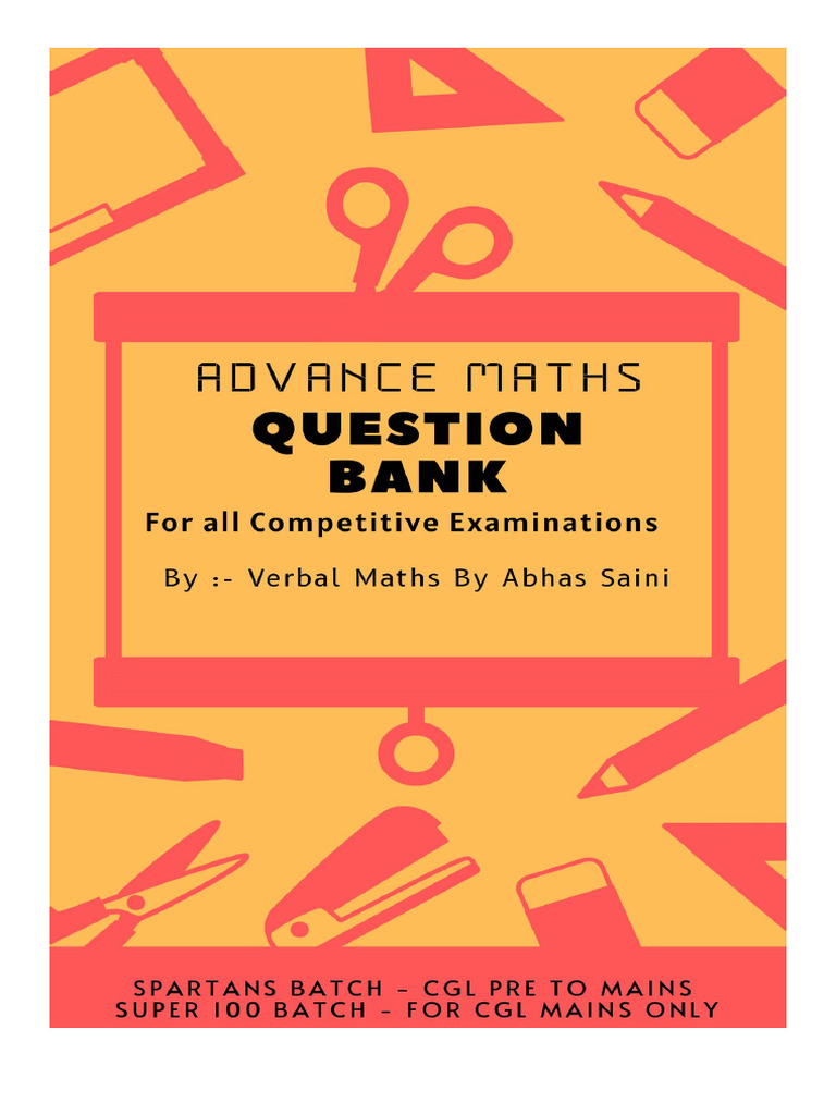 Advance Maths Question Bank by Abhas Saini | PDF | Numbers | Arithmetic