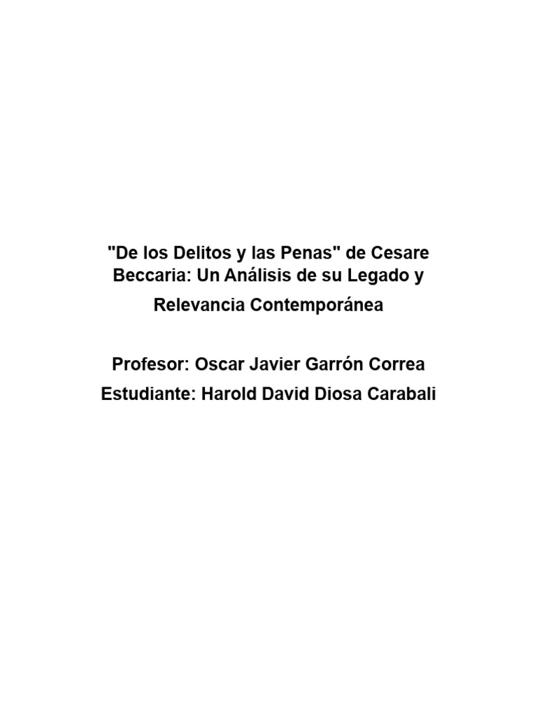 De Los Delitos Y Las Penas Pdf Castigos Pena Capital 0492