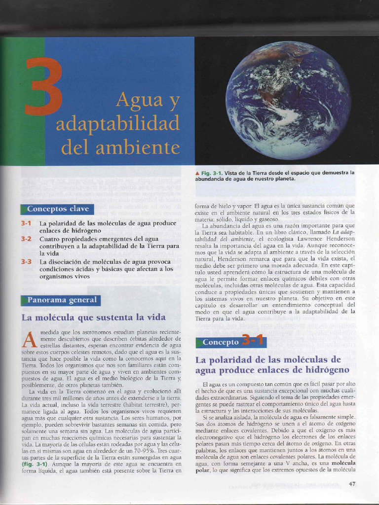 Lectura El Agua - Campbell & Reece Biologia | PDF