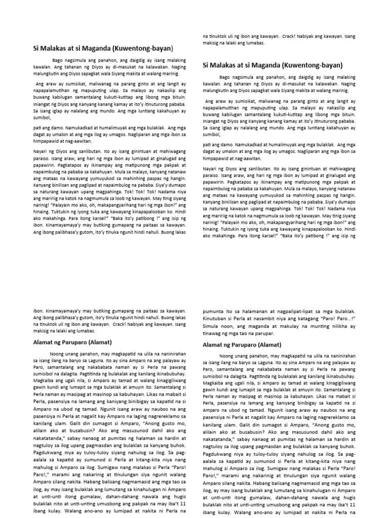 Si Malakas at Si Maganda | PDF