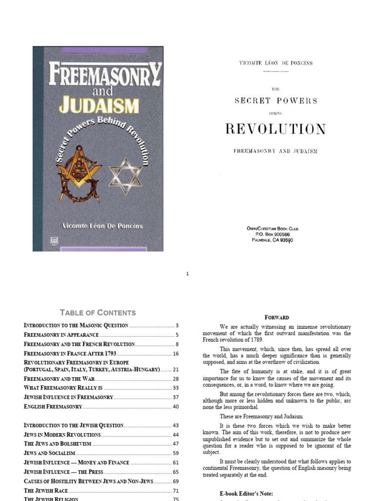 Poncins Judaism | PDF | Freemasonry | Illuminati