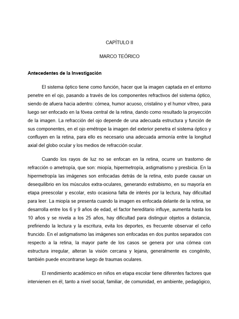 Capítulo II Impacto Deficiencia Visual en Jovenes de 1ero A 5ro Año ...