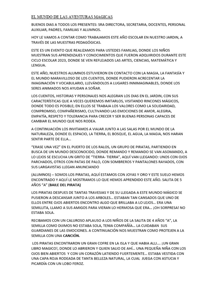 El Mundo de Las Aventuras Magicas | PDF