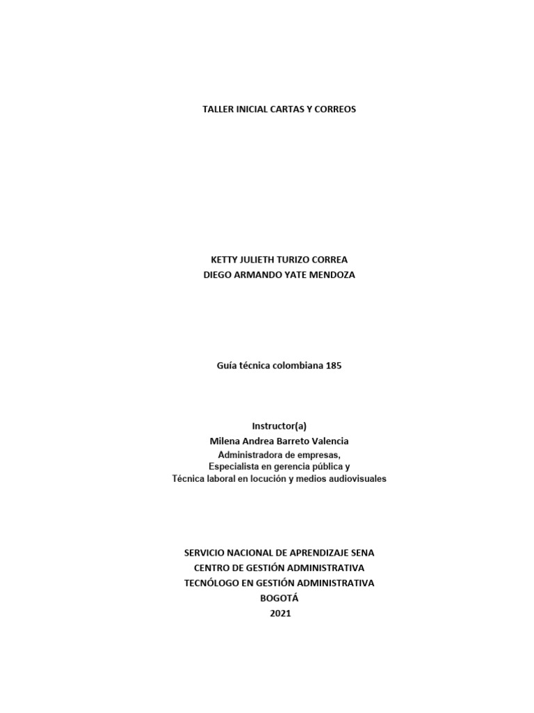 Cartas Estilo Bloque | PDF