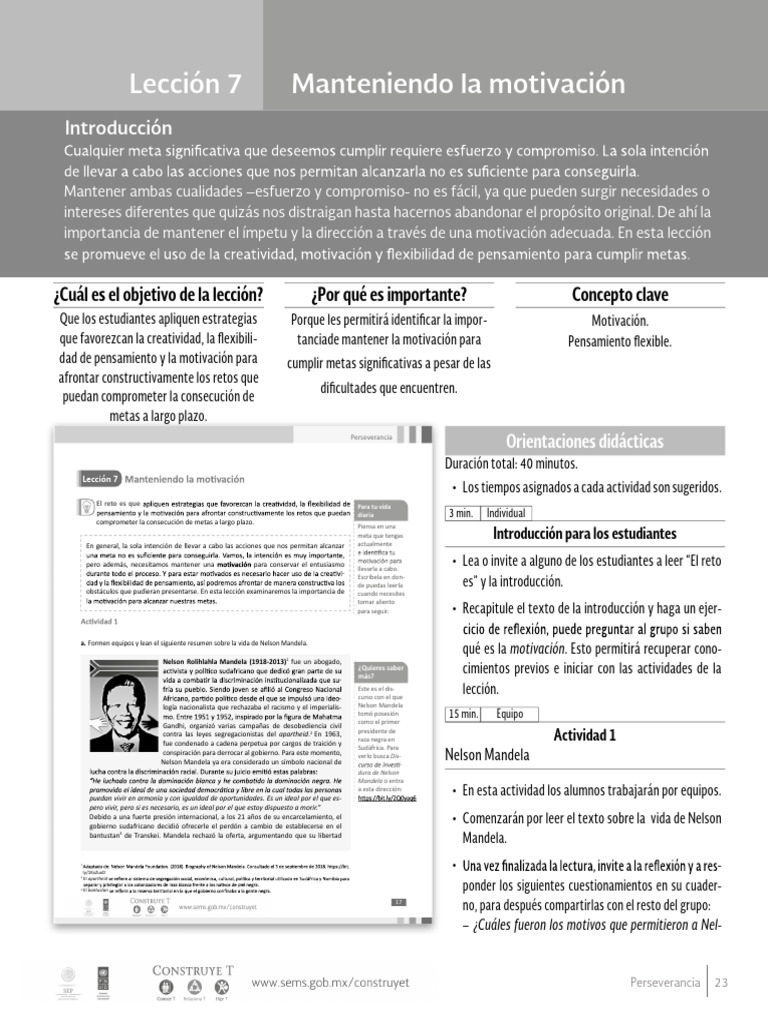 L7 y L8 Perseverancia Docente (13587) | PDF | Motivación | Motivacional