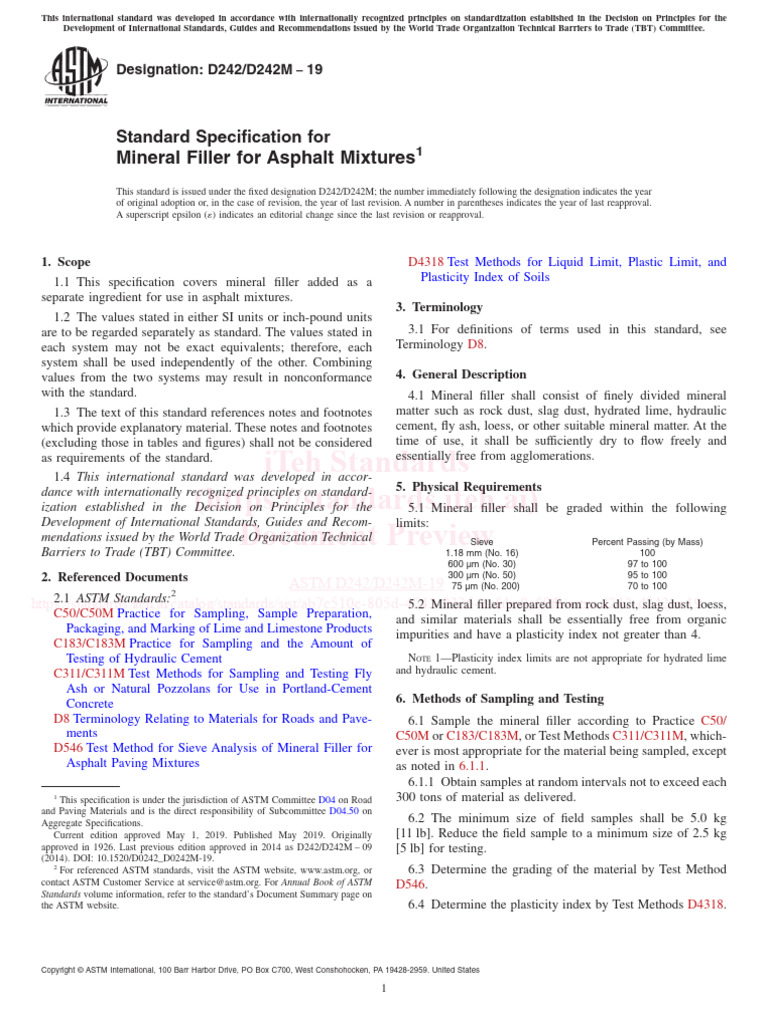 Astm D242 D242M 19 | Download Free PDF | Cement | Concrete
