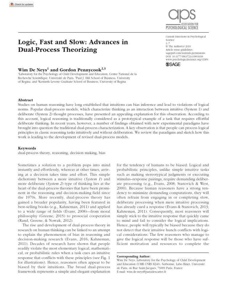 Deneys 2019 | PDF | Intuition | Reason