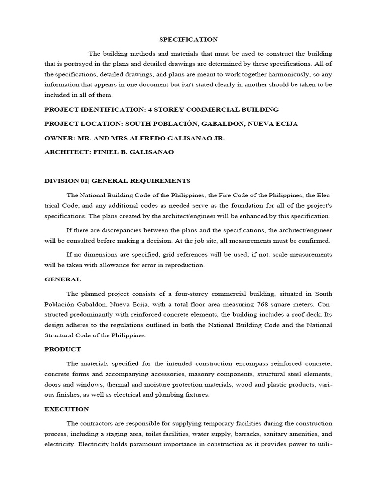 Specification | Download Free PDF | Concrete | Plumbing