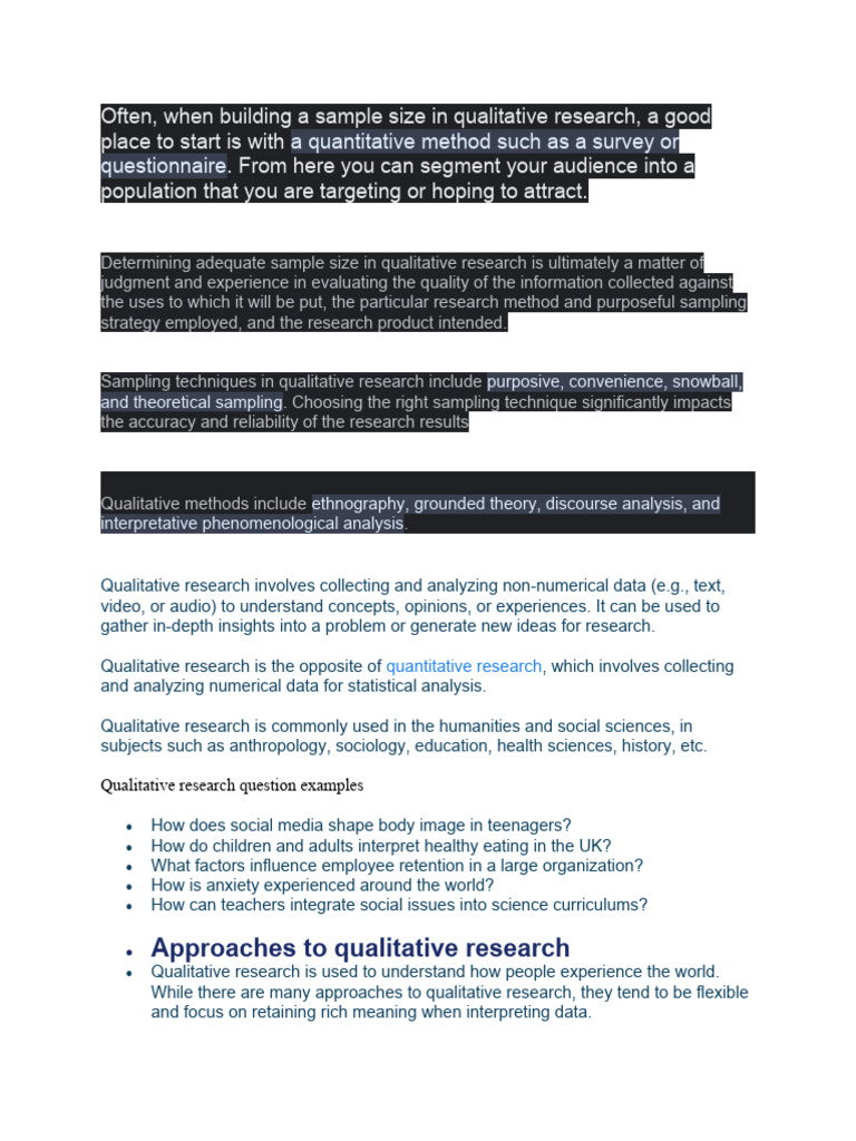 Research Qualitative | PDF | Qualitative Research | Methodology Research Qualitative | PDF | Qualitative Research | Methodology