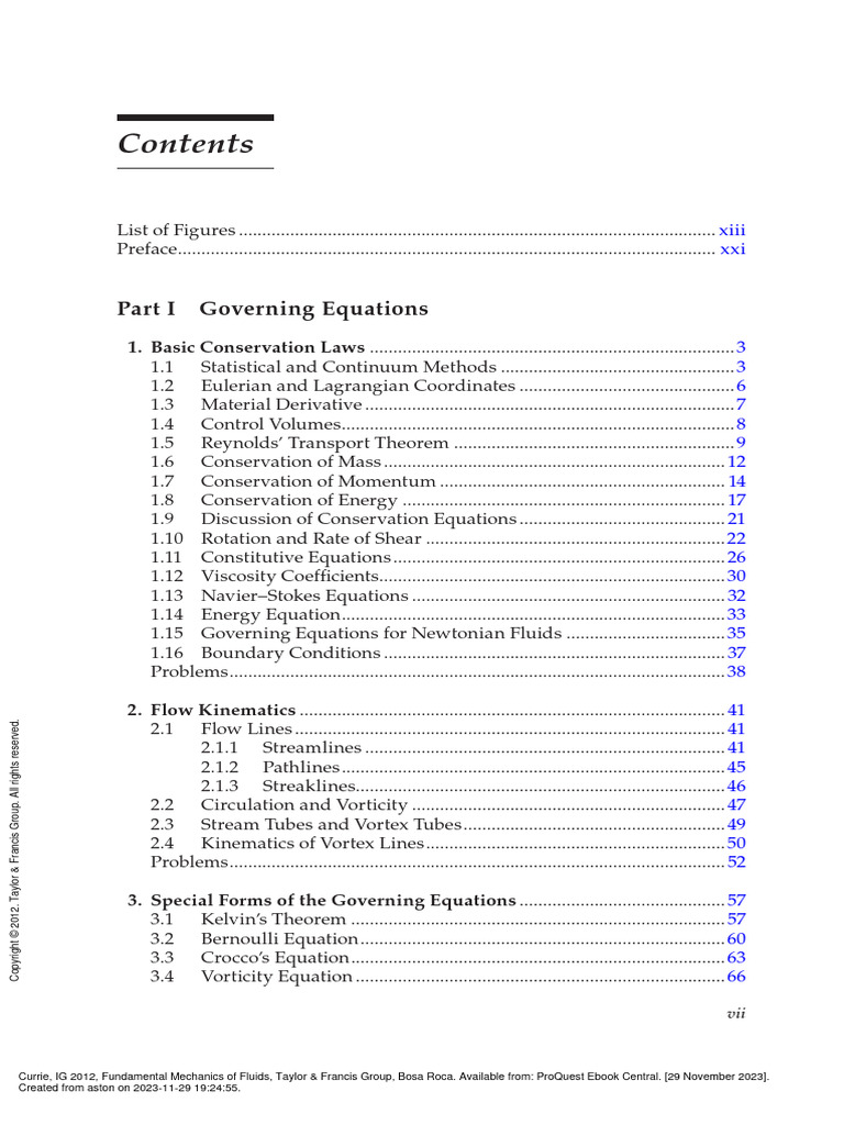 Fundamental_Mechanics_of_Fluids_----_(Table_of_Contents) | PDF | Fluid Dynamics | Boundary Layer