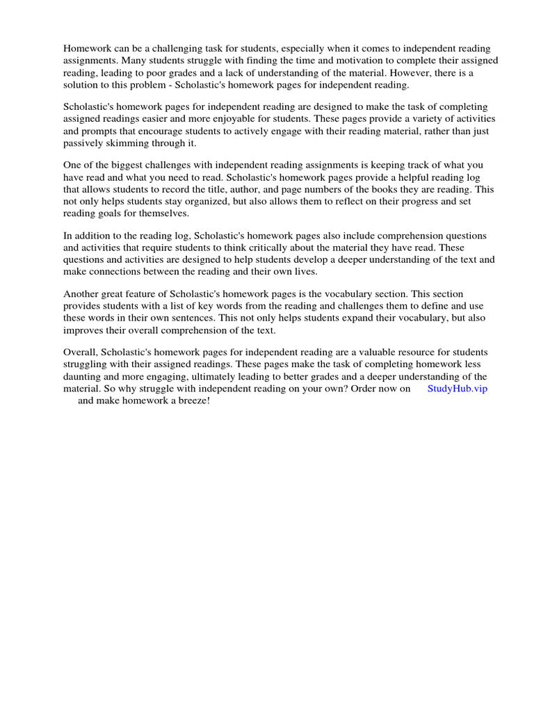 Scholastic Independent Reading Resources | PDF | Reading Comprehension ...