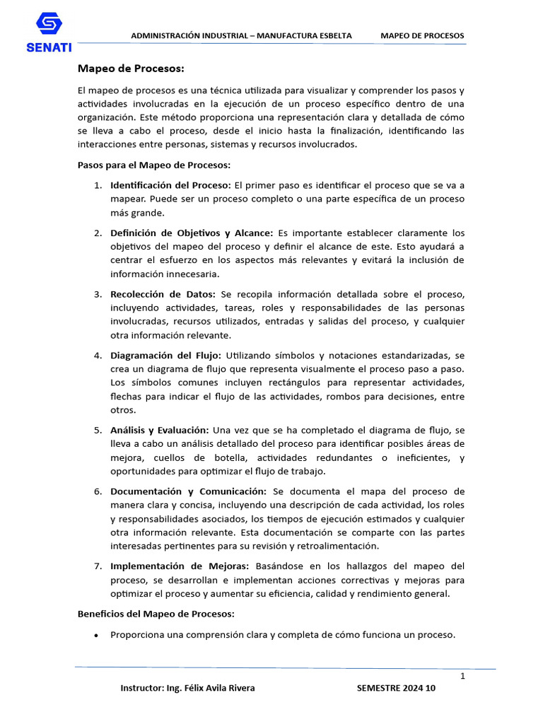 MAPEO DE PROCESOS | PDF | Cartografía | Lean Manufacturing