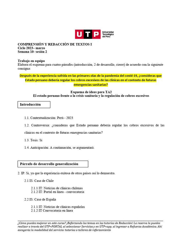 S10.s2-Esquema para TA2 (material) 2023 marzo | PDF
