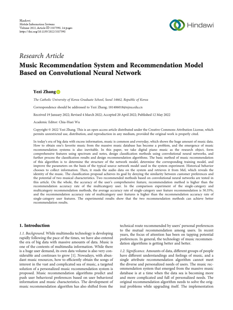 Music-Recommendation-System-and-Recommendation-Model | PDF | Deep Learning | Artificial Neural ...