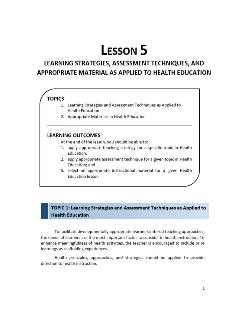 PTPE LESSON5 BEEd | PDF | Learning | Lecture