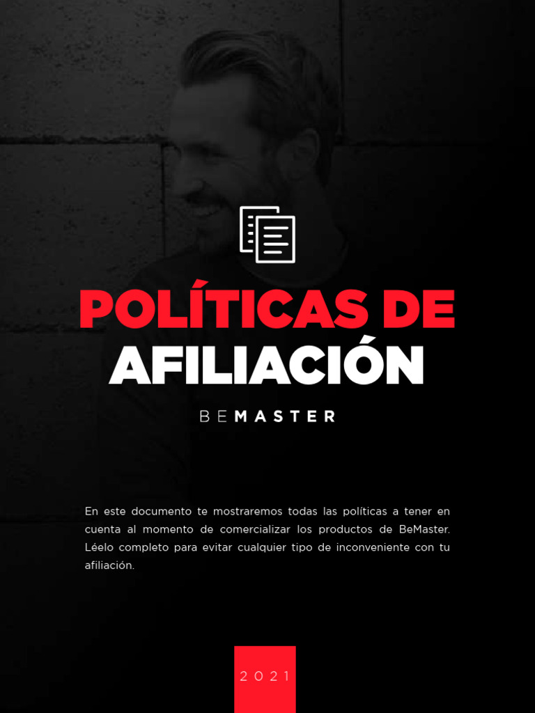 Políticas de Afiliación BeMaster 2021 | PDF | Facebook | Marca