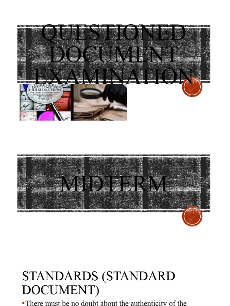 Forensic Examination of Questioned Documents | PDF | Self-Improvement