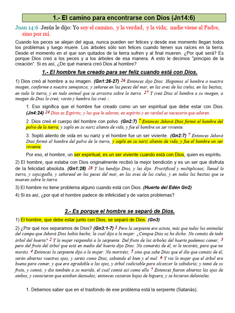 Leccion 1 El Camino para Encontrarse Con Dios | PDF | Pecado | Dios