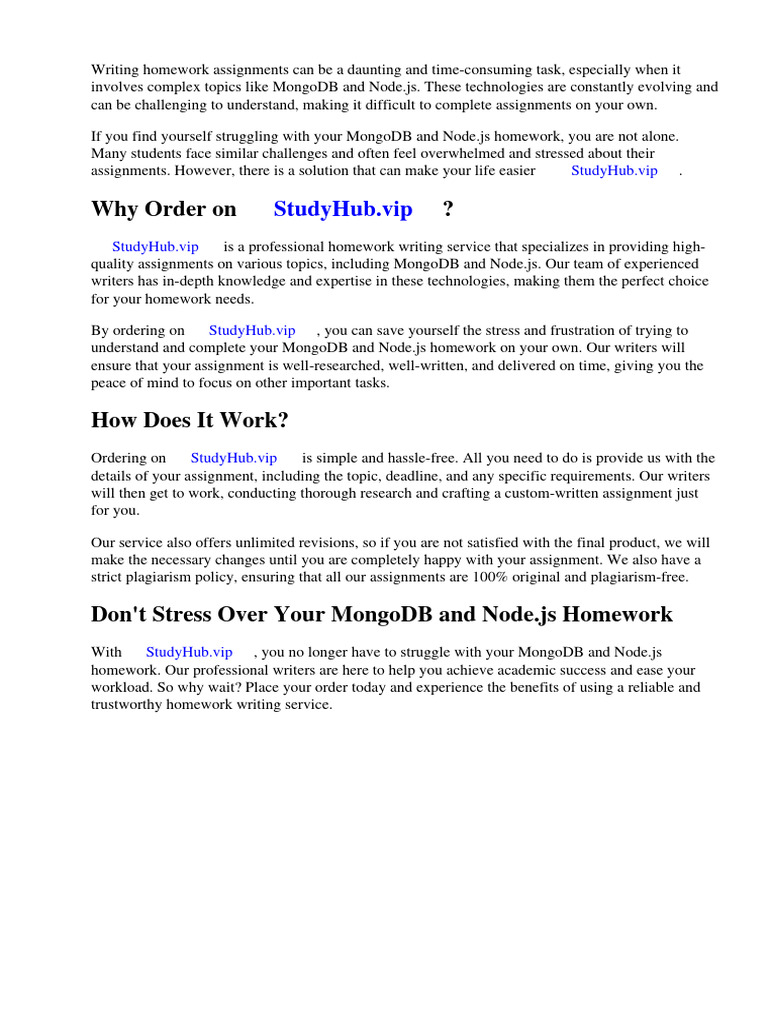 Mongodb Node - Js Homework | PDF | Mongo Db | Databases Mongodb Node - Js Homework | PDF | Mongo Db | Databases