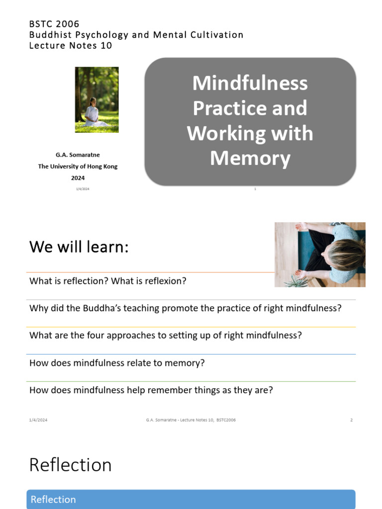 Mindfulness & Memory in Buddhism | PDF | Sati (Buddhism) | Noble ...