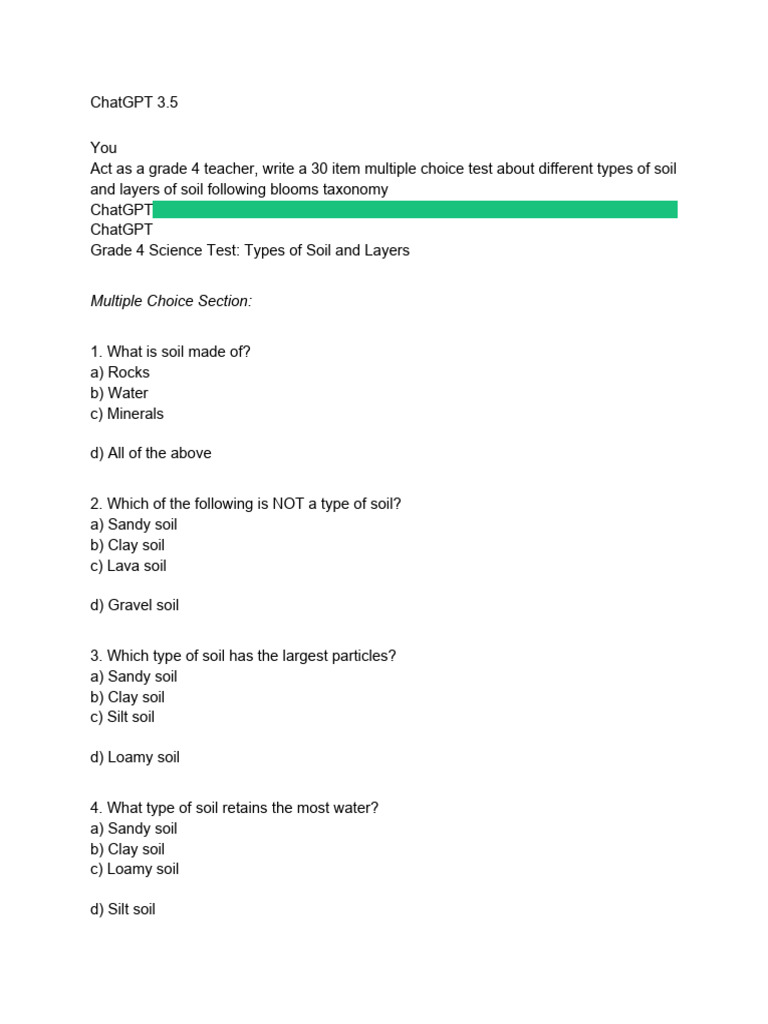 soil test | PDF | Soil | Topsoil