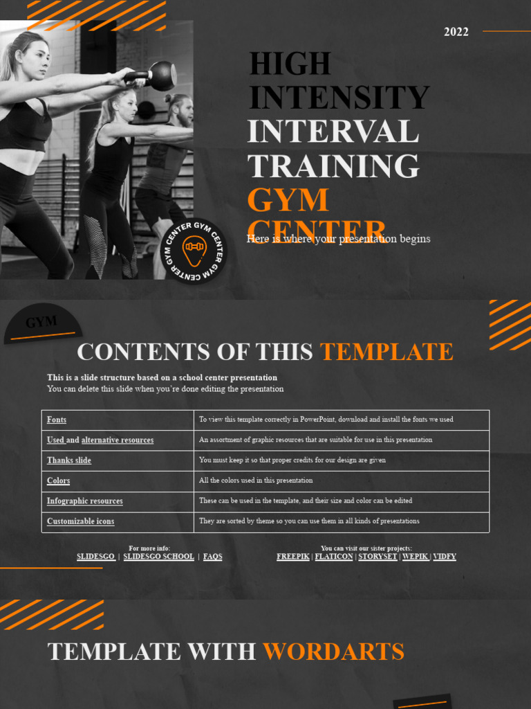 High Intensity Interval Training Gym Center by Slidesgo | PDF | Planets ...