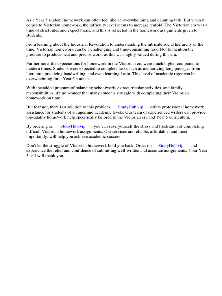 Victorian Homework Year 5 | PDF | Http Cookie | Homework