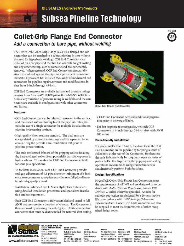 Collet Grip Flange Connector Brochure | PDF