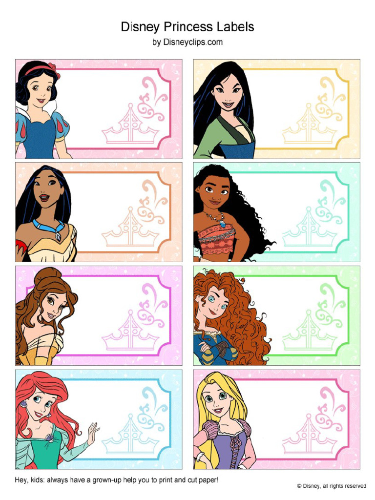 Princess Labels | PDF