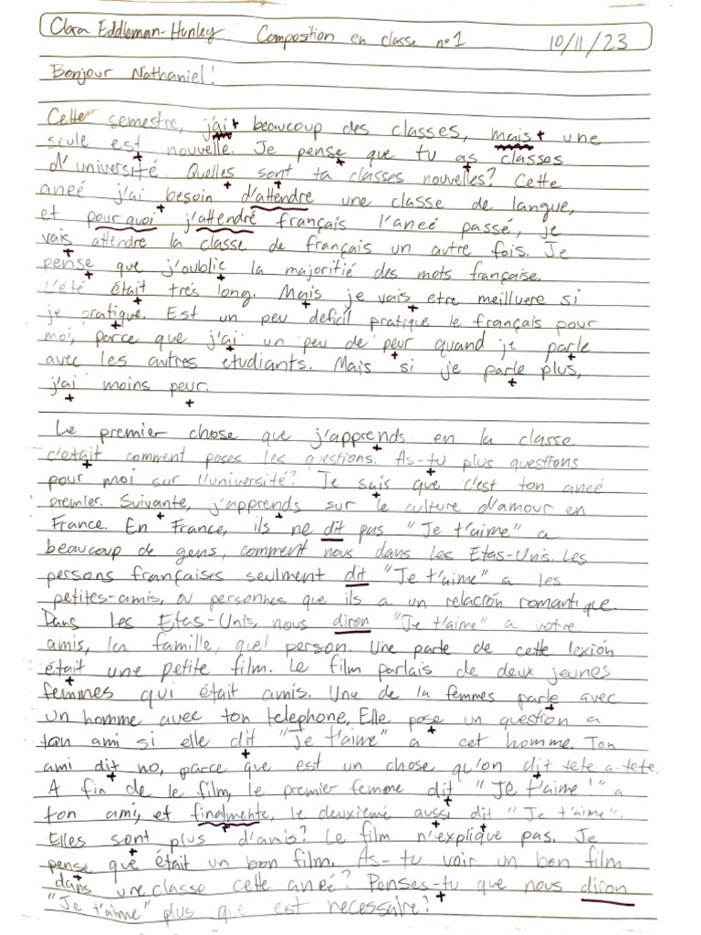 French Written Composition 1 | PDF