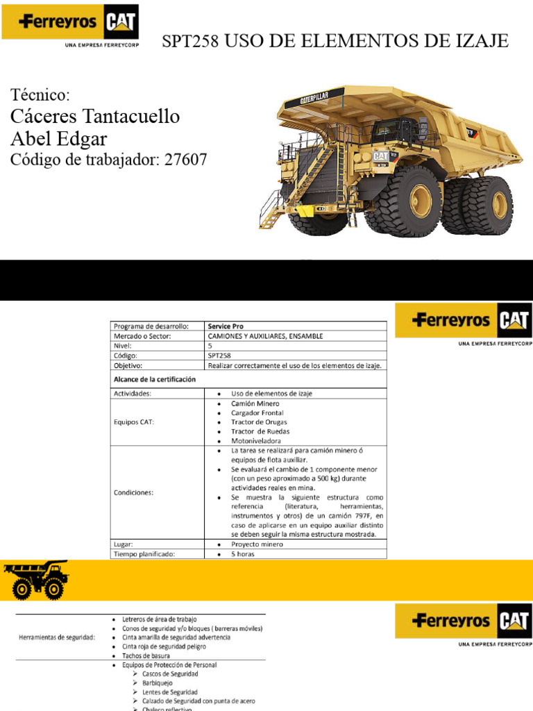 SPT258 Uso de Elementos de Izaje | PDF | Tornillo | Acero