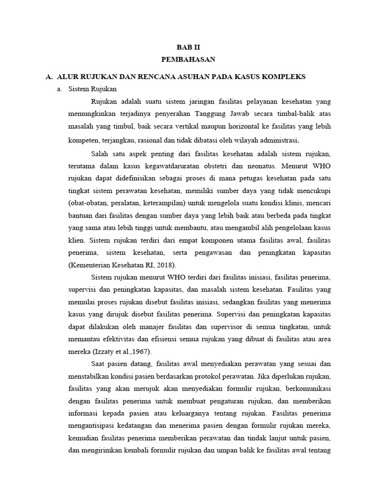 Kelompok 5 Alur Rujukan Dan Rencana Asuhan Pada Kasus Kompleks | PDF ...