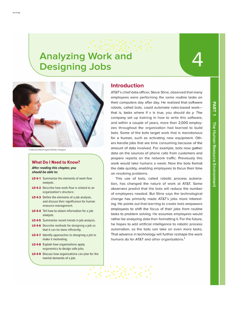 Unit 2 (Book) - Job Analysis and Design | PDF | Automation | Employment