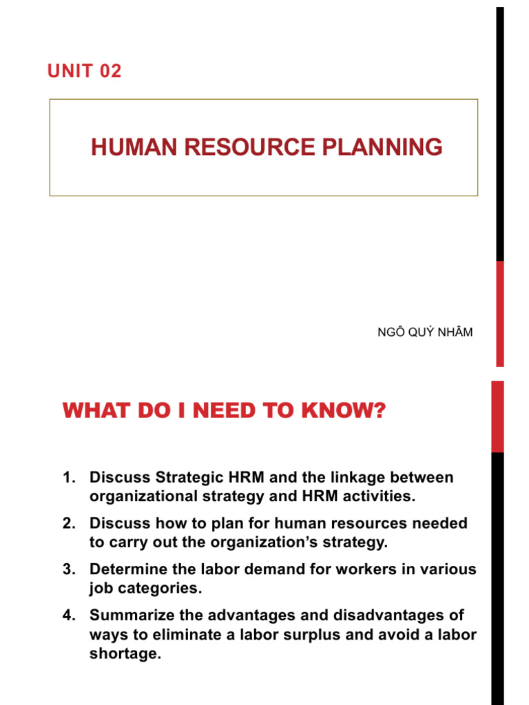 Unit 3 (Slide) - HR Planning | PDF | Human Resource Management ...