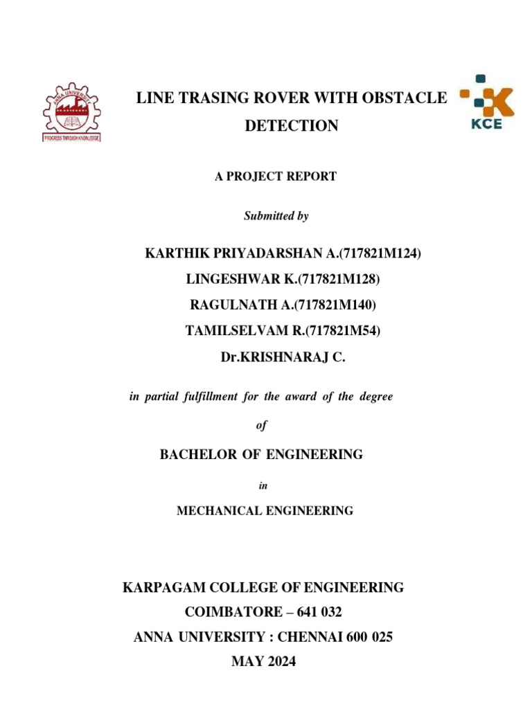 Karthik's Line Trasing Revor | PDF | Arduino | Infrared