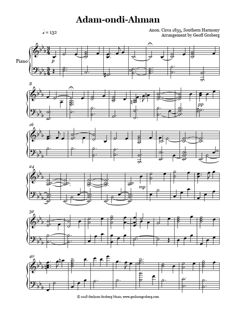 Adam Ondi Ahman Piano 2018 Pdf Graphèmes Phonétique