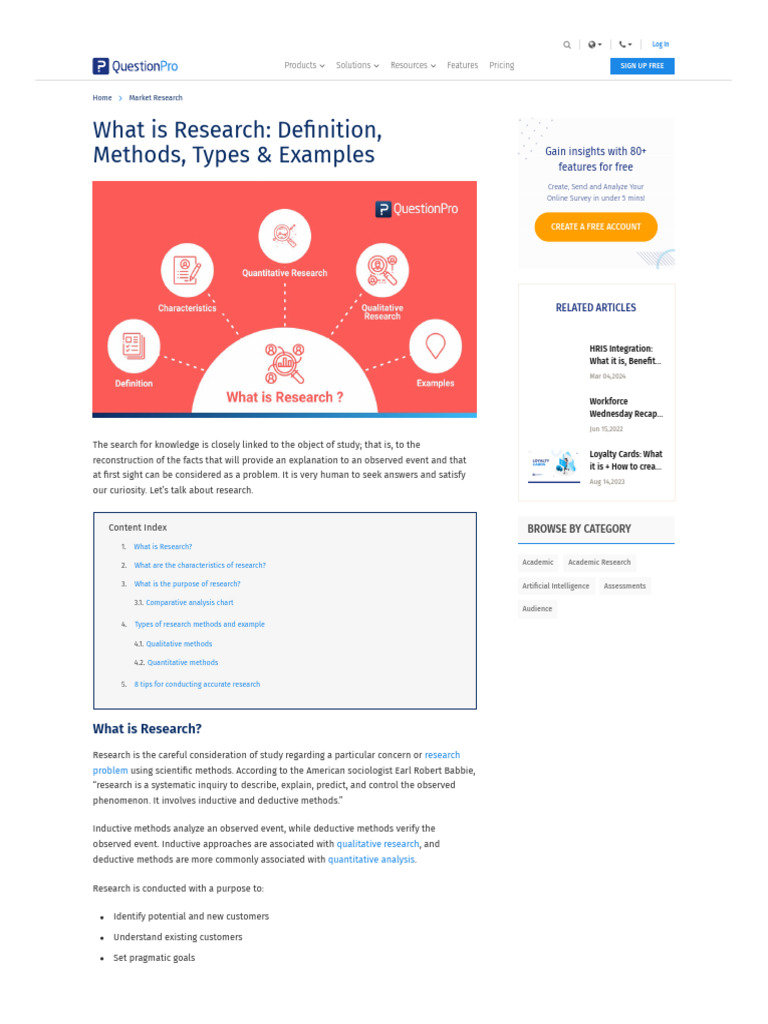 Understanding Research: Methods & Types | PDF | Methodology ...