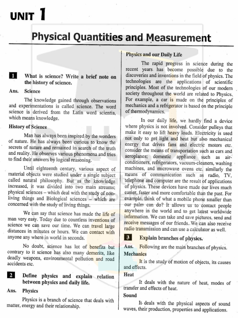 9th Phy Ch1 - Merged | PDF