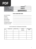 Asset Handover Form | PDF | Finance & Money Management
