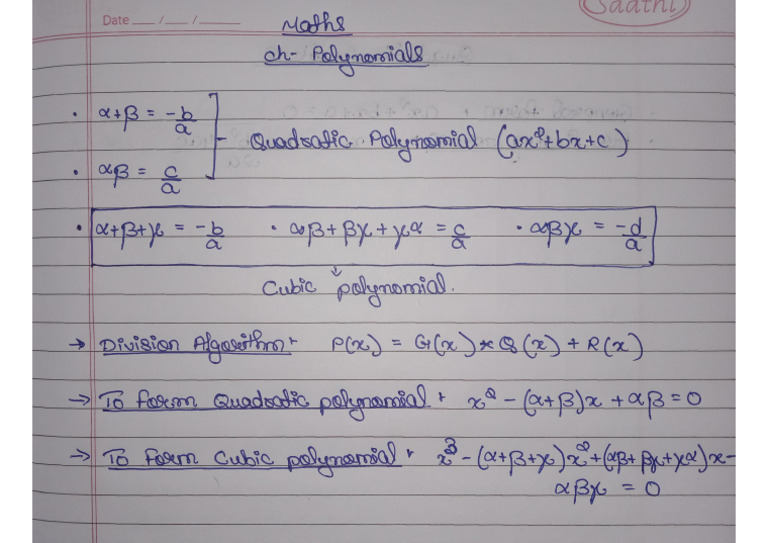 Polynomials Pdf