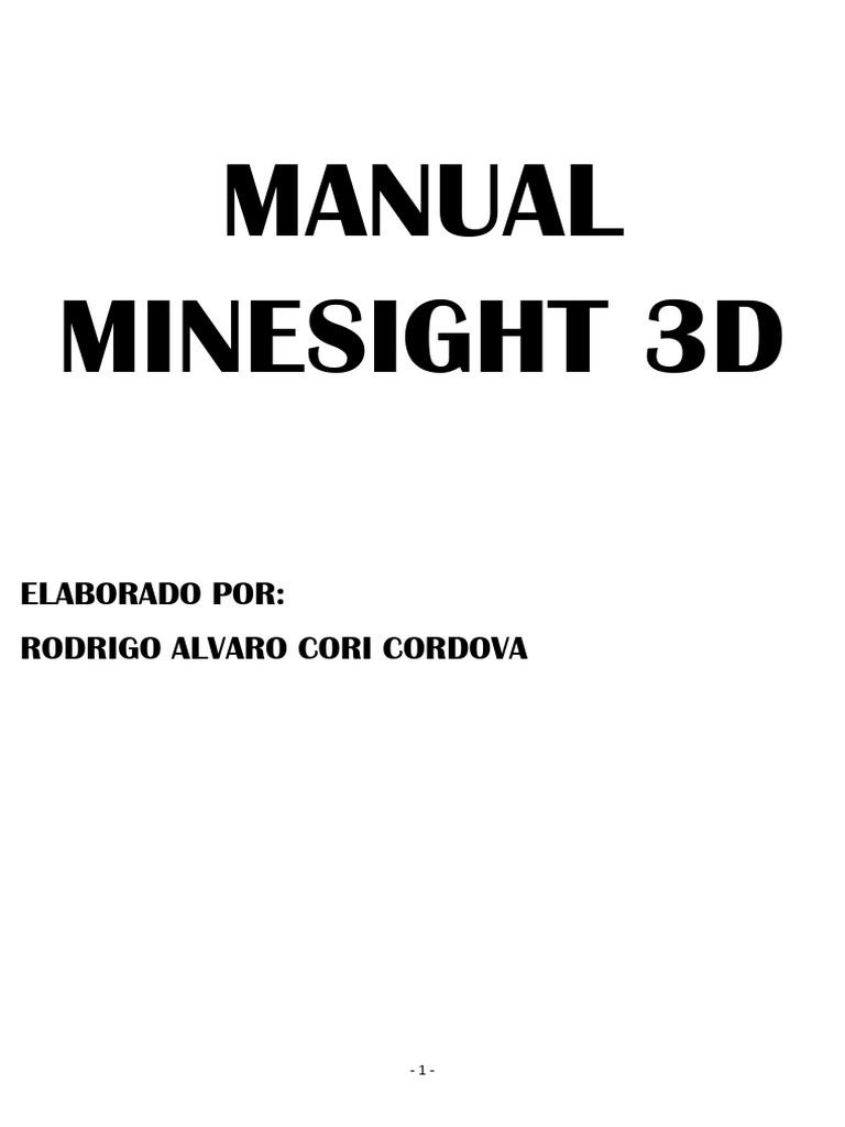 Manual Minesight 3D 1 (11) | PDF | Archivo de computadora | Ventana (informática)