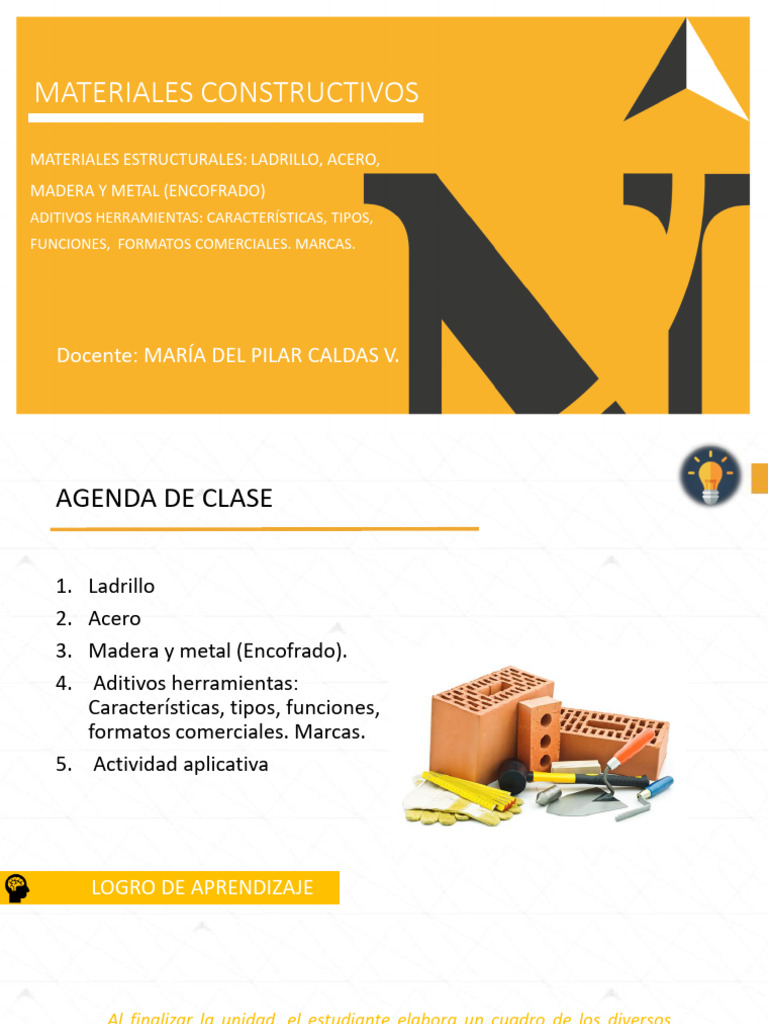 SEMANA 03 Materiales Estructurales - Ladrillo, Acero, Madera y Metal ...