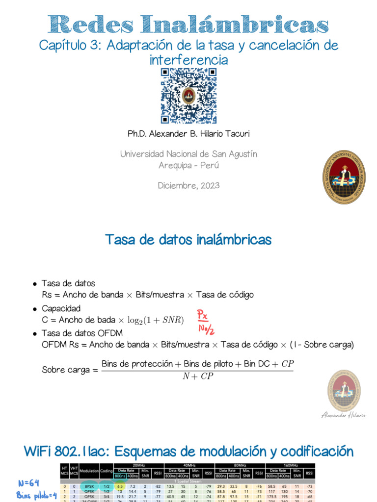 Slides C4 | PDF | Multiplexación por división de frecuencia ortogonal | Modulación