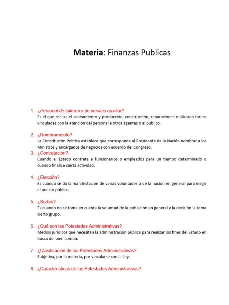 Finanzas Publicas Parte 2 | PDF | Regulación | Ejecutivo (gobierno)