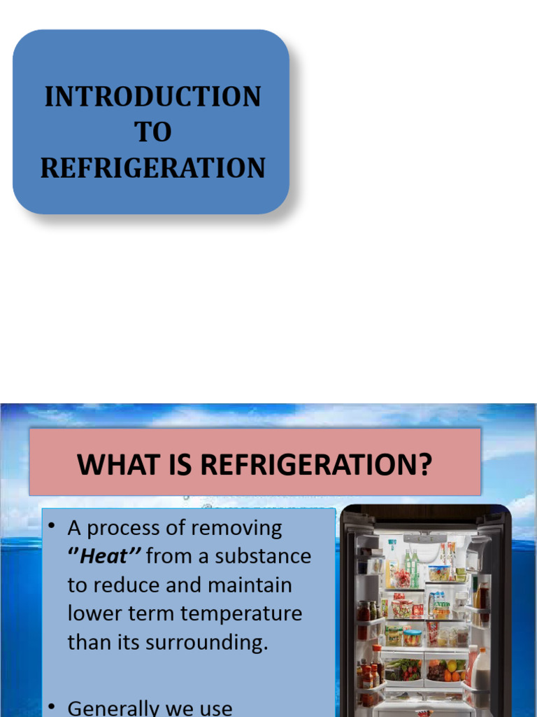 Introduction To Refrigeration | PDF