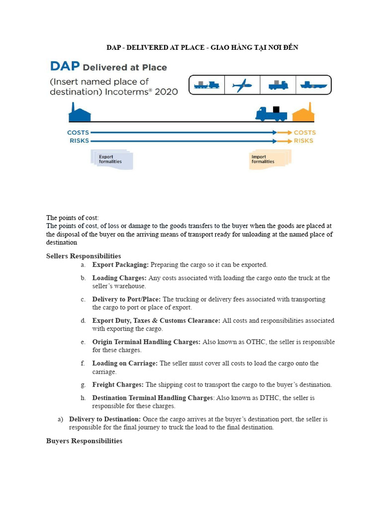 Dap - Delivered At Place - Giao Hàng Tại Nơi Đến: Sellers ...