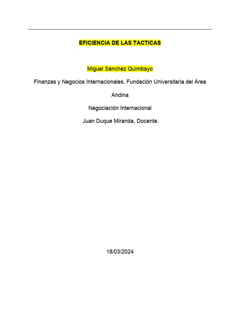 Taller EJE 3 NEGOCIACION IN. | PDF | Business | Mercado (economía) Taller EJE 3 NEGOCIACION IN. | PDF | Business | Mercado (economía)