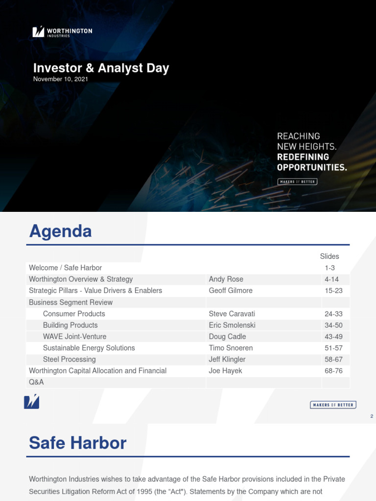 Investor Day 2021 Presentation FINAL (11!10!21) | PDF | Mergers And ...
