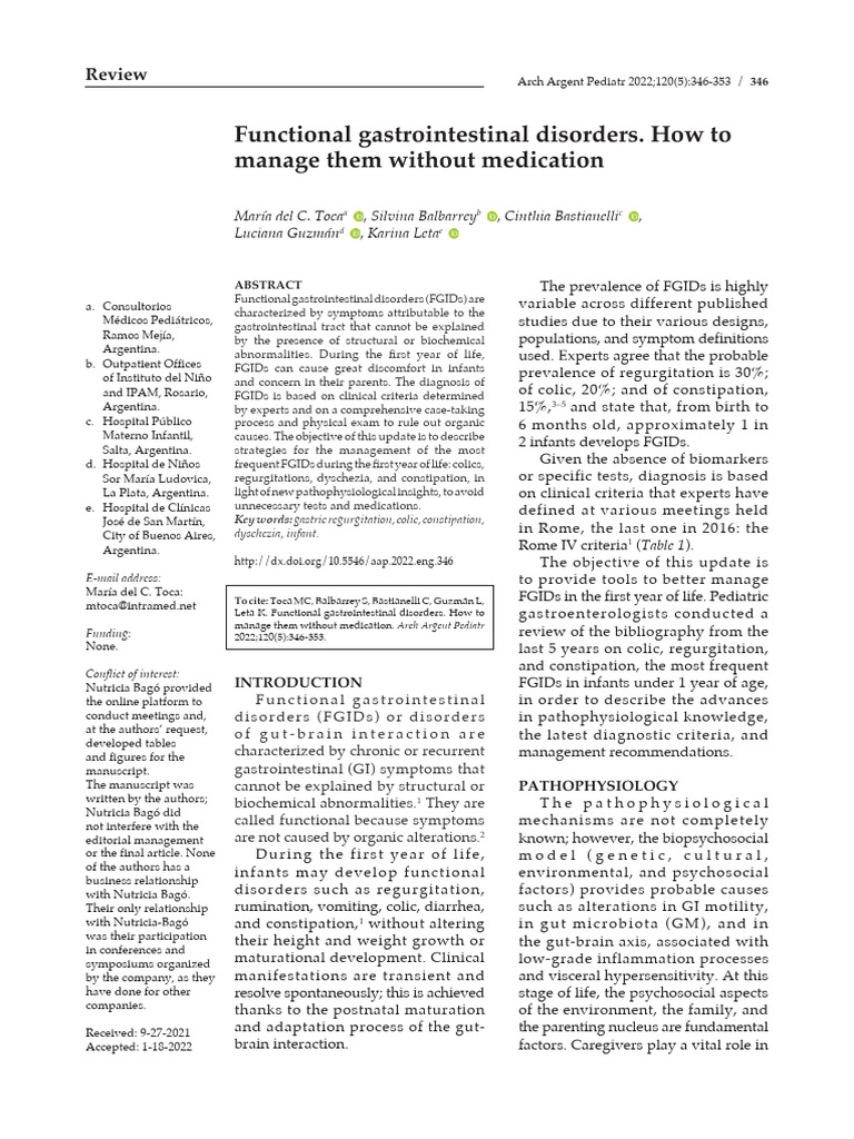 Functional Gastrointestinal Disorders. How To Manage Them Without ...